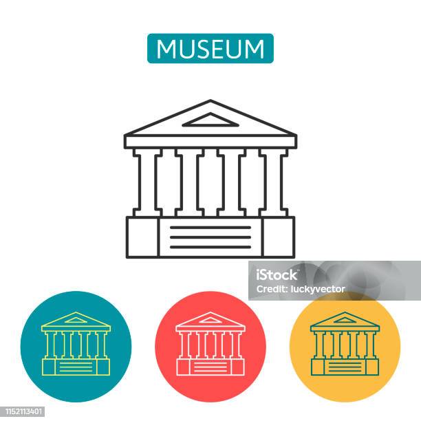 Ensemble Dicônes De Structure De Bâtiment De Musée Vecteurs Libres De