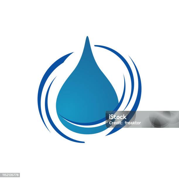 Templat Vektor Desain Logo Tetesan Air Ilustrasi Stok Unduh Gambar