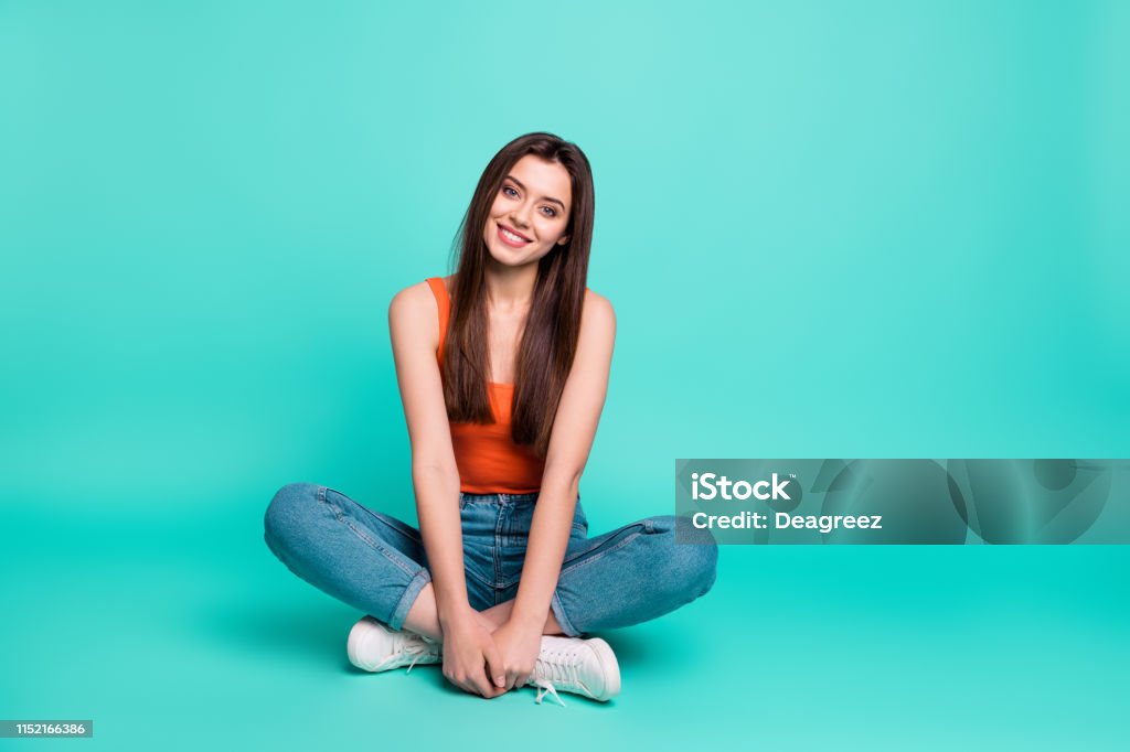 Full Length Body Size Photo Beautiful Her She Lady Easygoing Weekend