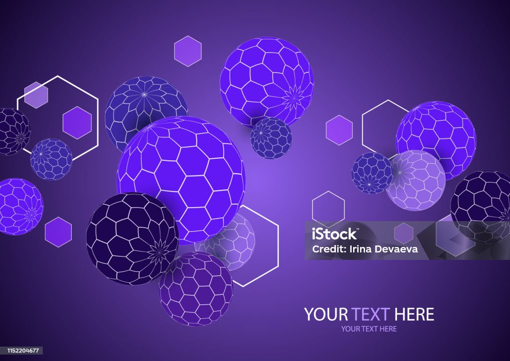 Latar Belakang Tekstur Segi Enam Bentuk Bola 3d Geometris Yang Cerah