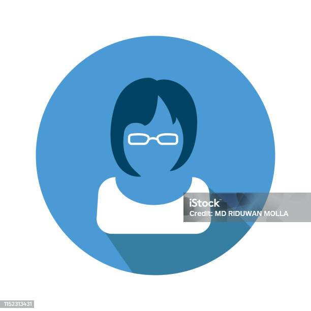 Vetores De Ícone Do Vetor Da Mulher De Negócioícone Liso Dos Avatars
