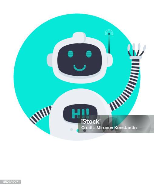 Robot Chat Chatbot Icône Signe Style Plat Design Vecteur Illustration