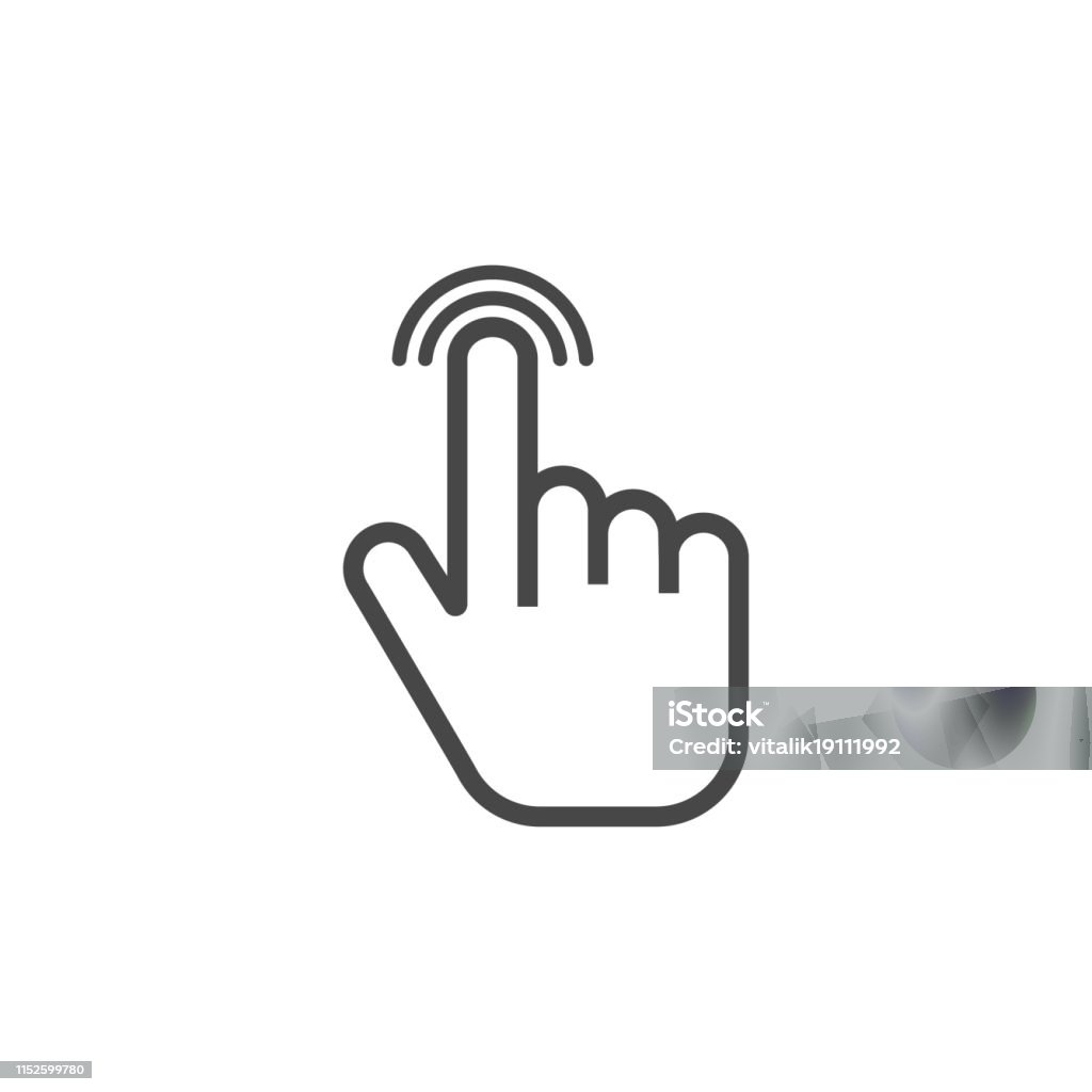 Ilustración de Haga Clic En El Icono Pulse Con El Dedo Dedo Índice De ... Ilustración de Haga Clic En El Icono Pulse Con El Dedo Dedo Índice De ...