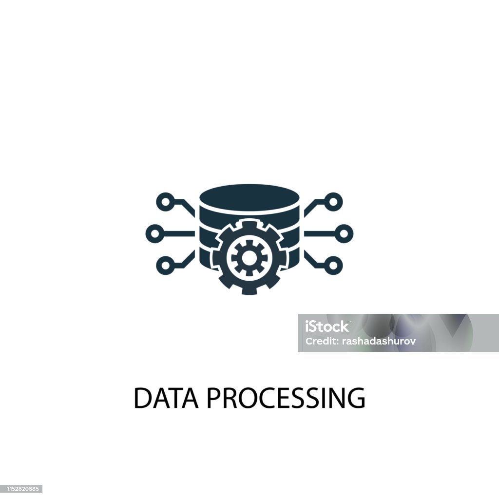 Data Processing Icon Simple Element Illustration Data Processing