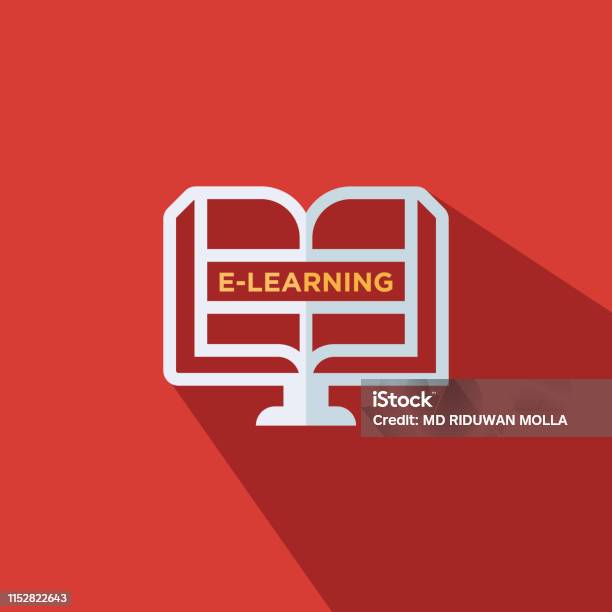 Elearning Vector Icône Plateconcept Déducation En Ligne Vecteurs Libres