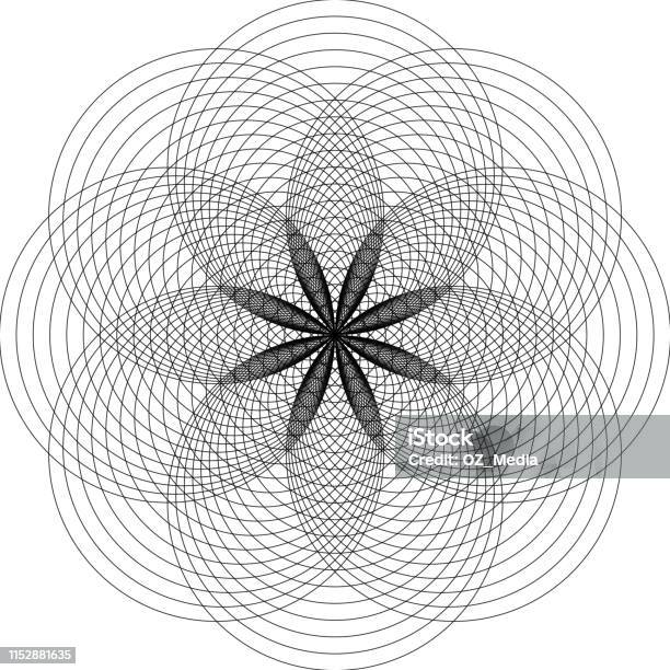 Éléments De Cercle Concentrique Abstrait Noir Et Blanc Arrièreplans