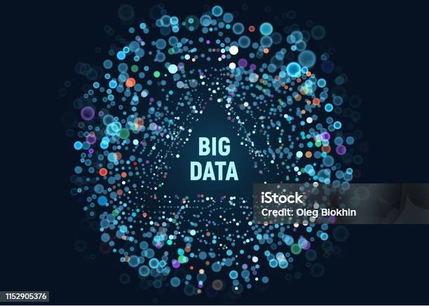 Ilustrasi Vektor Visualisasi Big Data Proses Pengurutan Set Data Elemen