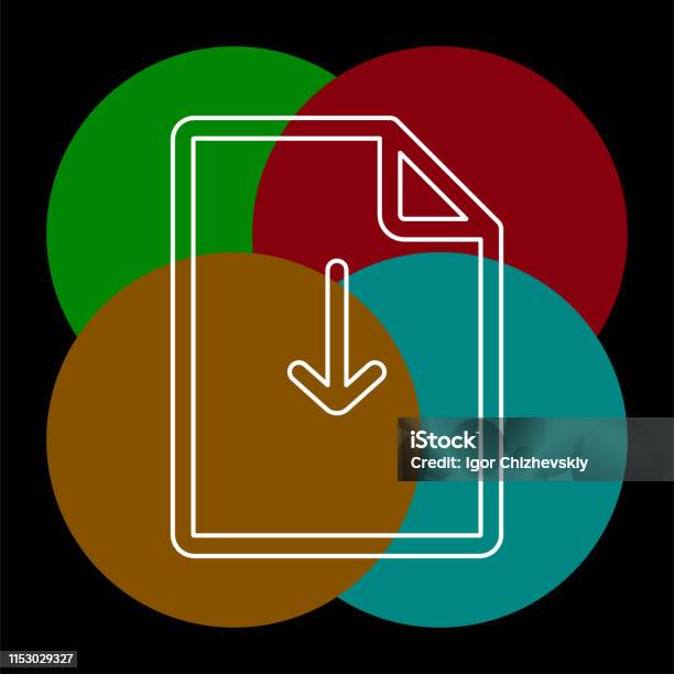 Ikon File Unduhan Vektor Simbol Dokumen File Ilustrasi Stok Unduh