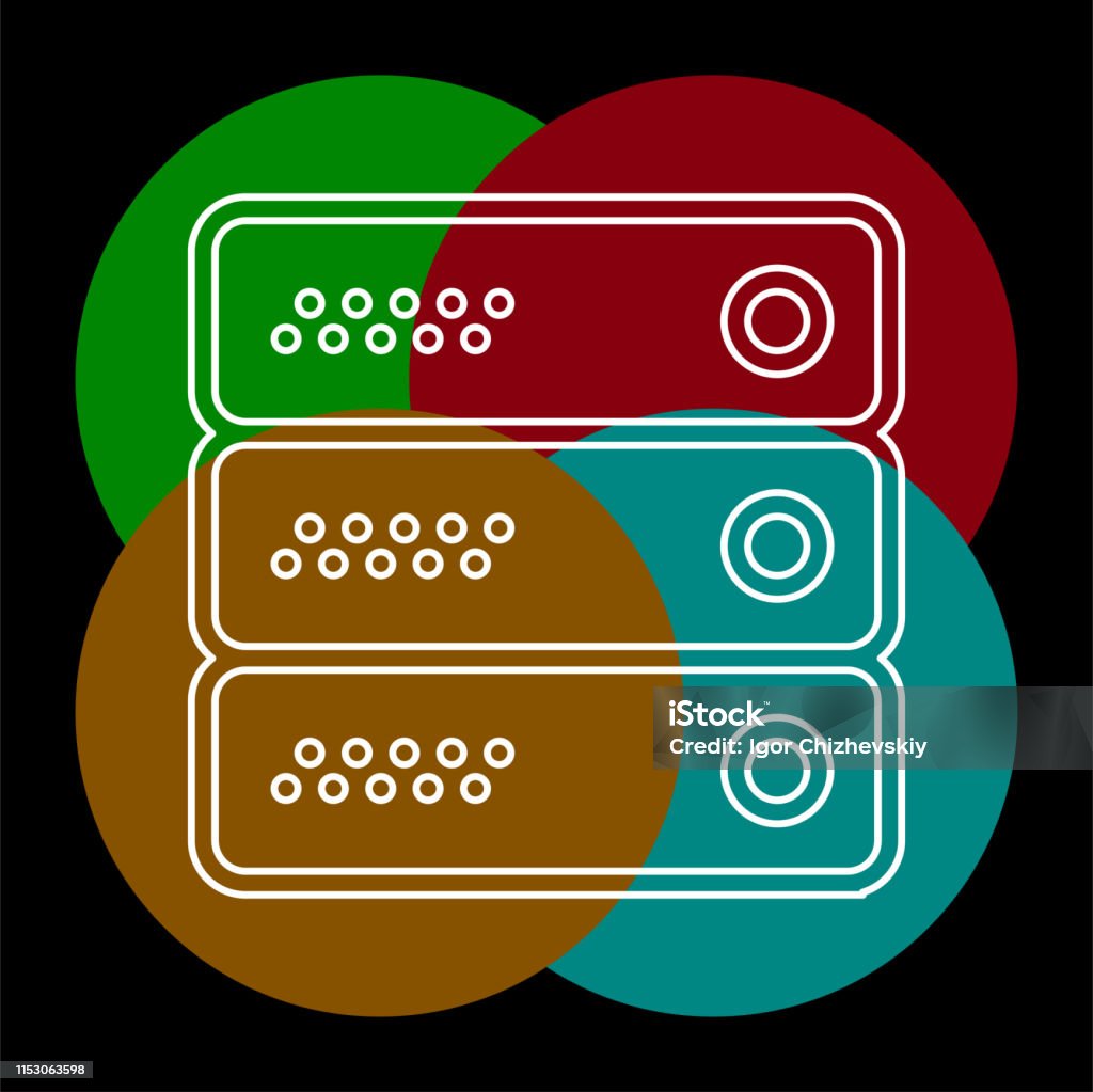 Server Data Racks Illustration Computer Storage Stock Illustration