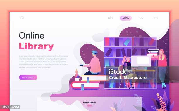 Konsep Desain Datar Modern Perpustakaan Online Untuk Pengembangan Situs