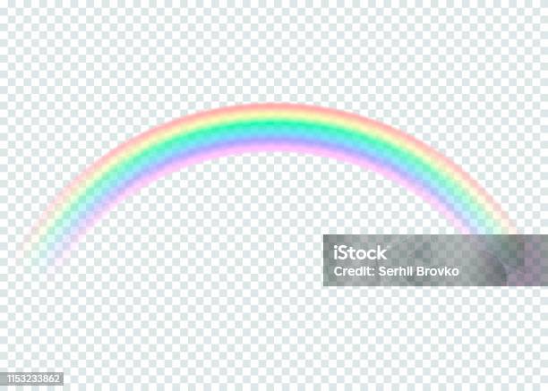 Pelangi Transparan Terisolasi Pada Latar Belakang Transparan Ilustrasi Vektor Ilustrasi Stok