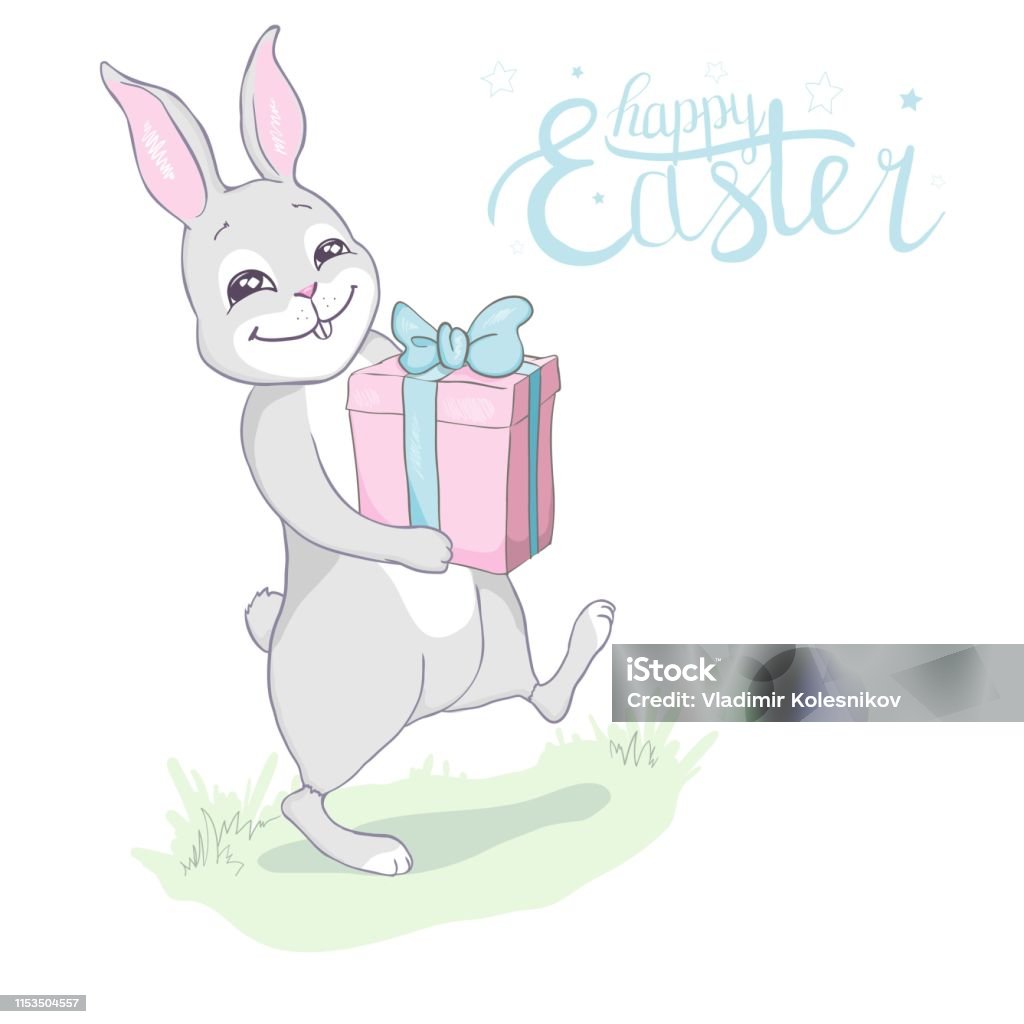 Cute Bunny Girl With Crown Dream Big Princess Stock Illustration