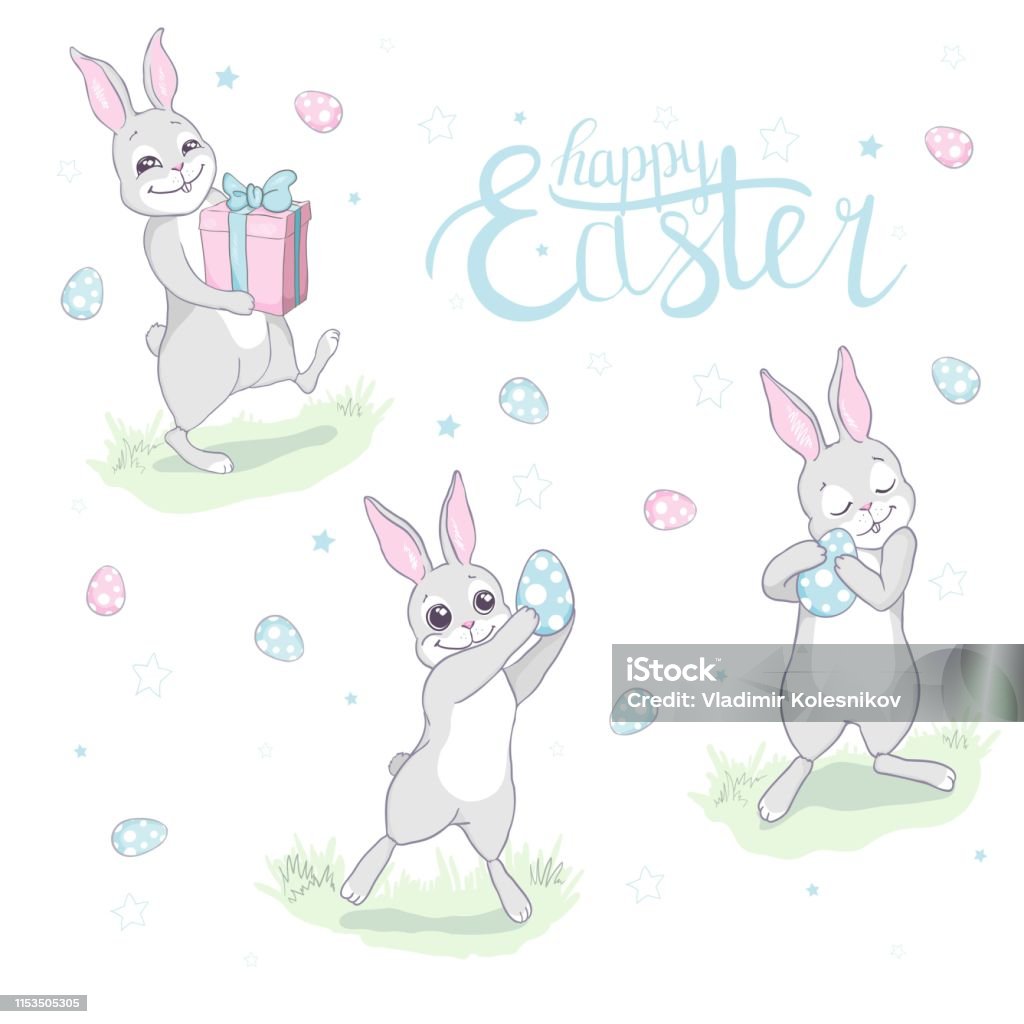 Cute Bunny Girl With Crown Dream Big Princess Stock Illustration