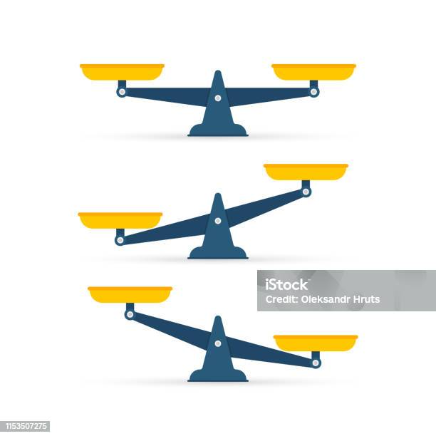 Icône Échelles Balance Isolée Sur Fond Blanc Illustration De Stock De