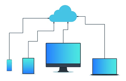 Cloud Computing Technology Data Synchronization On Devices Template
