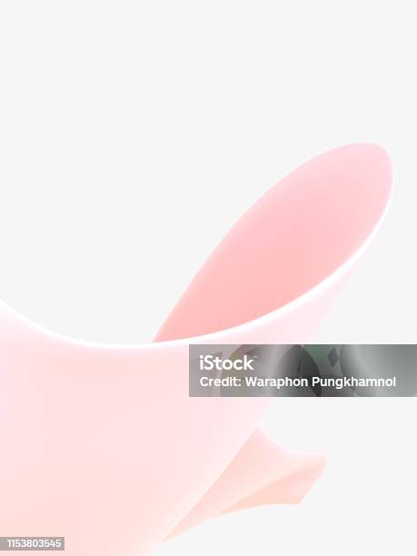 Kain Merah Muda Terisolasi Pada Render 3d Latar Belakang Putih Foto