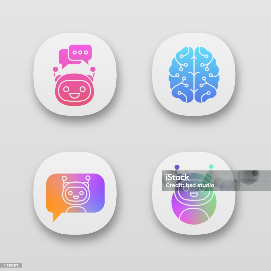 Chatbots App Icons Set Stock Illustration - Download Image Now ... Chatbots App Icons Set Stock Illustration - Download Image Now ...