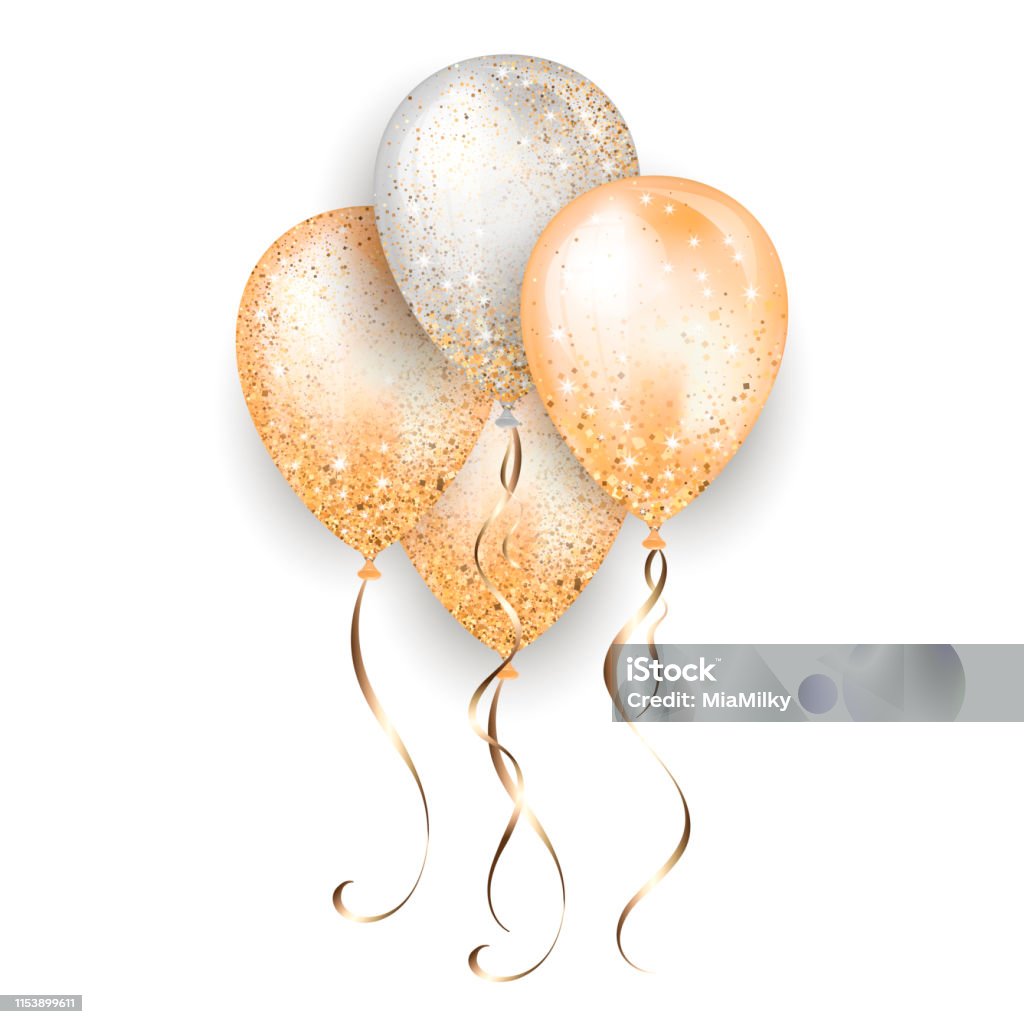 Flying Brillant Blanc Et Jaune Brillant Réaliste 3d Ballons Dhélium