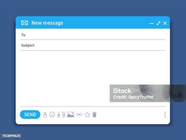 Interface Email Modèle De Fenêtre De Messagerie Cadre Isolé De Message