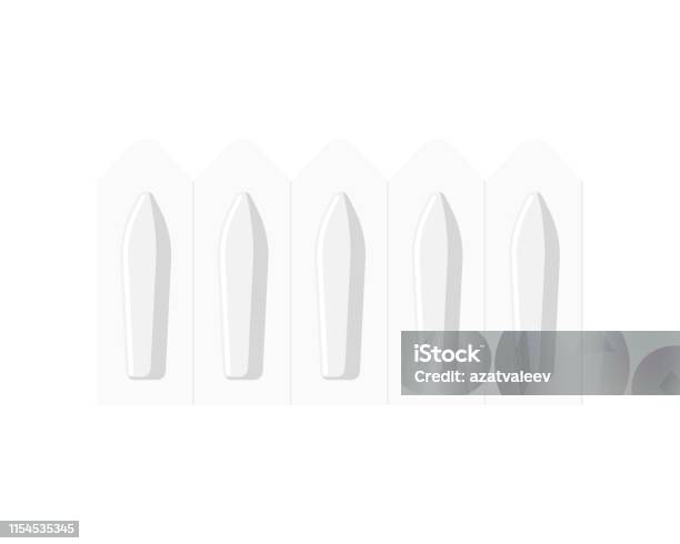 Medication Suppository Modern Flat Vector Isolated On White Medicine