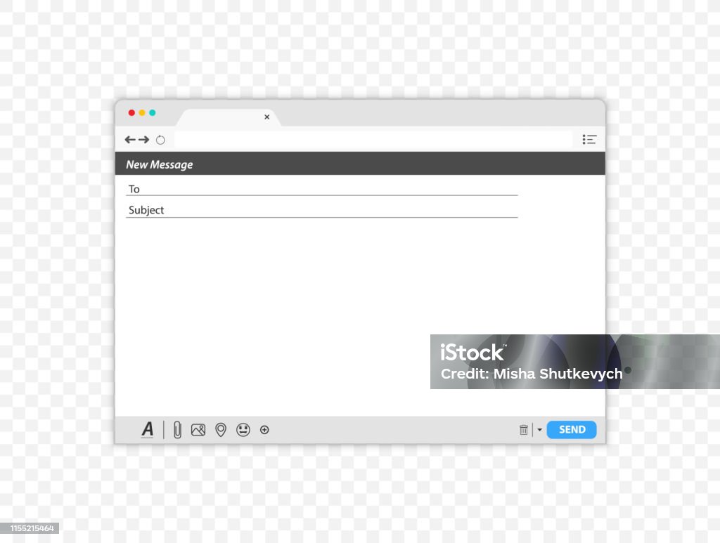 Message Électronique Modèle De Fenêtre Vide Fenêtre Du Navigateur De