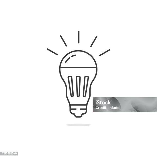 Thin Line Simple Black Led Bulb Stock Illustration - Download Image Now ... Thin Line Simple Black Led Bulb Stock Illustration - Download Image Now ...