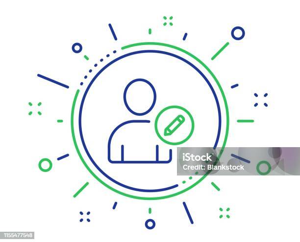 Modifier Licône De La Ligne Utilisateur Signe De Profil Avatar Vecteur