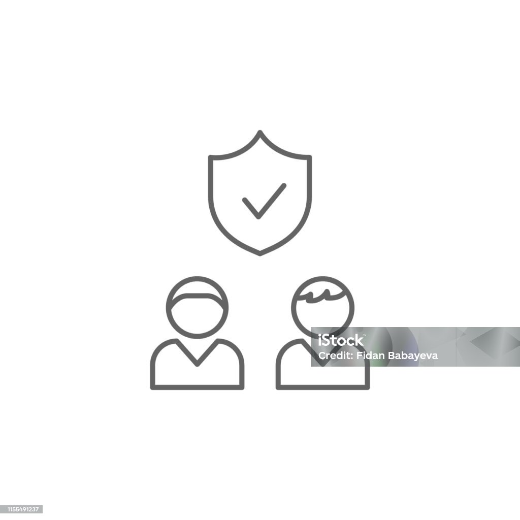 Vetores De Ícone Do Esboço Da Amizade Da Fé Da Segurança Elementos Do