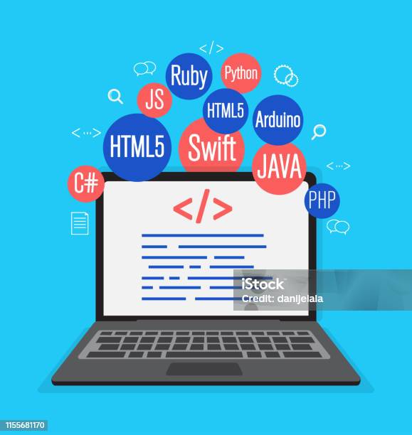 Bannière De Programmation Codage Meilleurs Langages De Programmation Concept Dillustration Plate