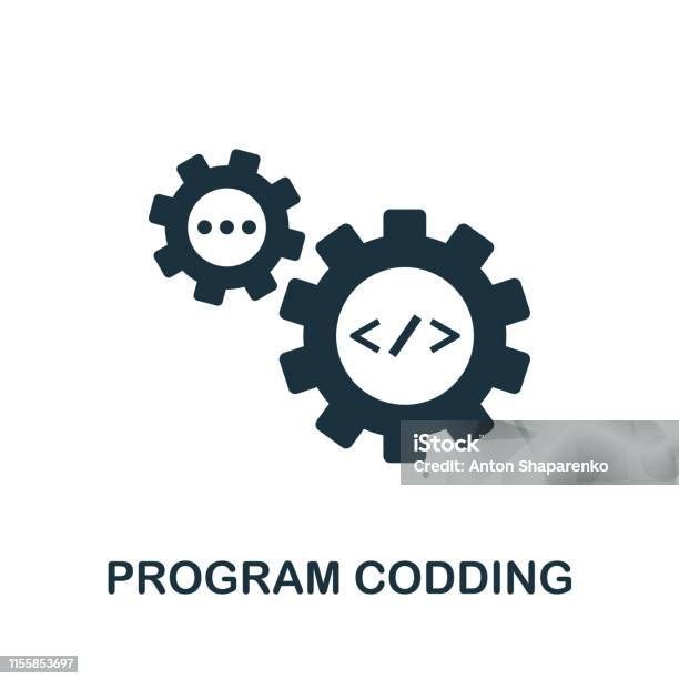 Program Coding Icon Creative Element Design From Programmer Icons Collection Pixel Perfect