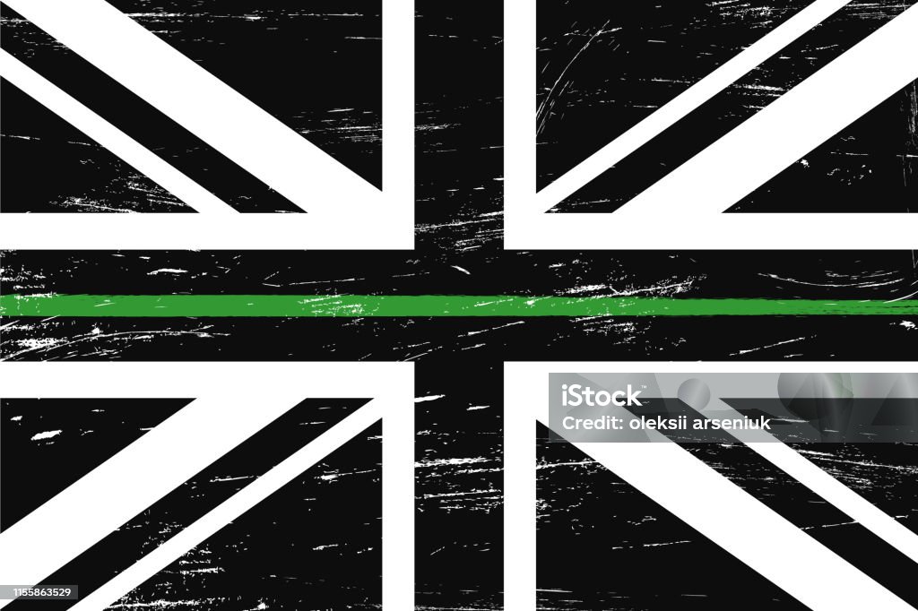 Grunge Drapeau Du Royaumeuni Avec Une Ligne Verte Mince Un Signe Pour ... Grunge Drapeau Du Royaumeuni Avec Une Ligne Verte Mince Un Signe Pour ...