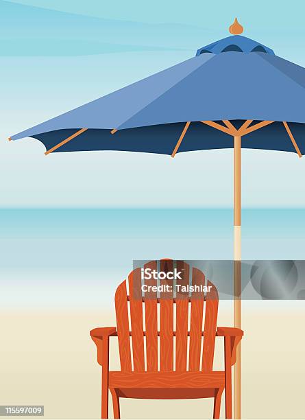 Adirondack 의자 해변 경관에 대한 스톡 벡터 아트 및 기타 이미지 경관 관광 리조트 관광객 Istock