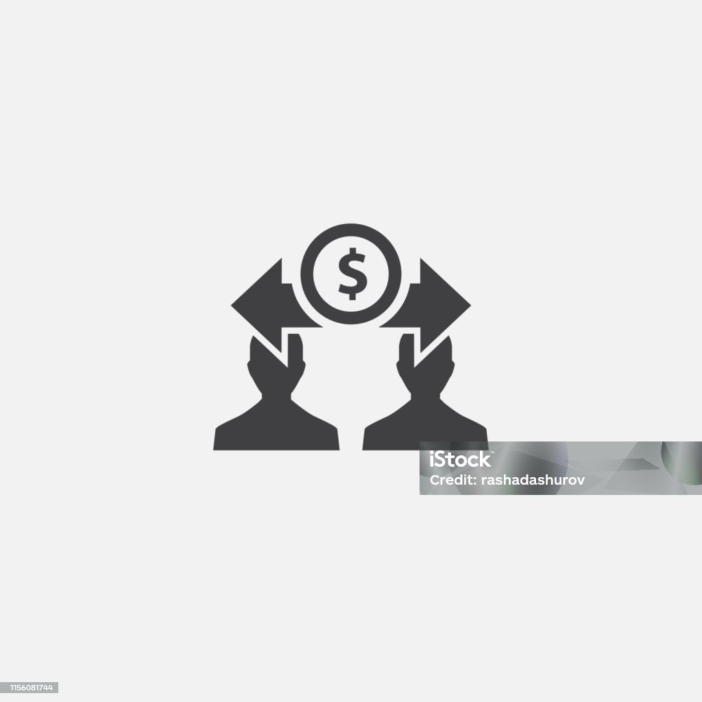 Icône De Base De Transfert Dargent Illustration Simple De Signe