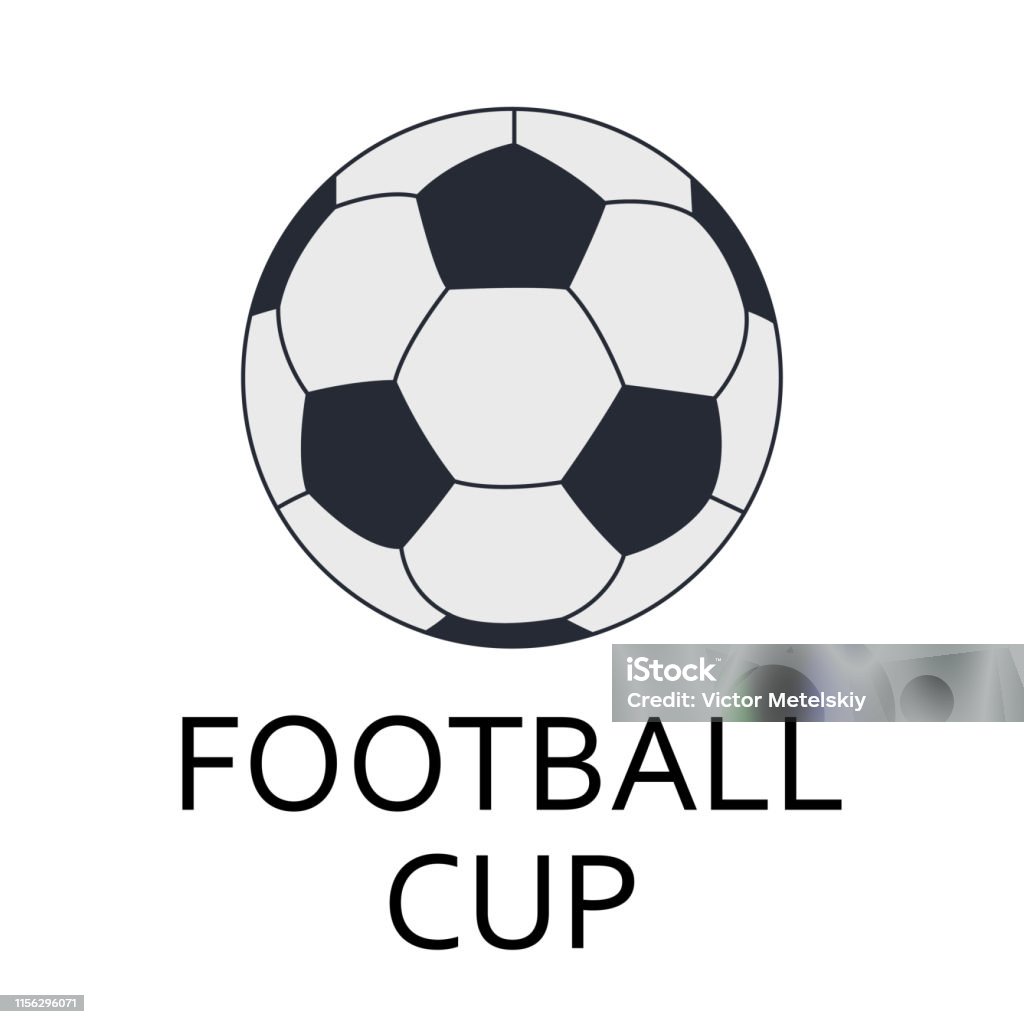 Voetbal Of Voetbal Bal Icoon Met Voetbal Cup Embleem Geïsoleerd Op