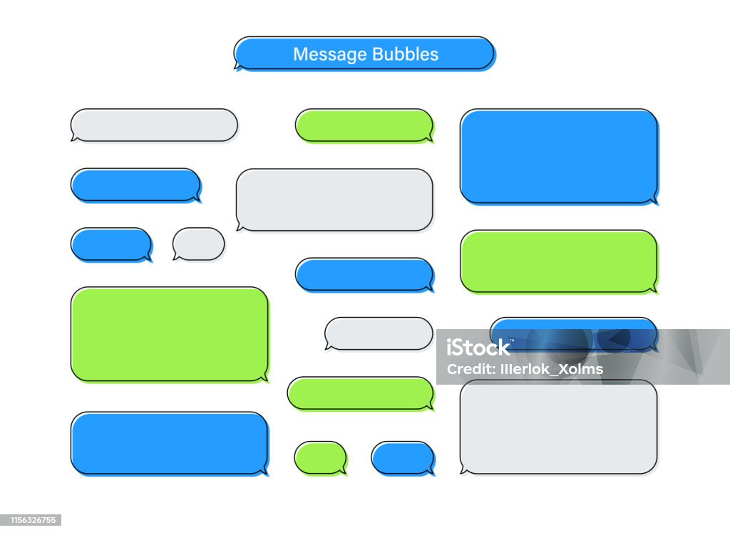 Message Chat Bubbles Vector Icons For Messenger Template For Message ... Message Chat Bubbles Vector Icons For Messenger Template For Message ...