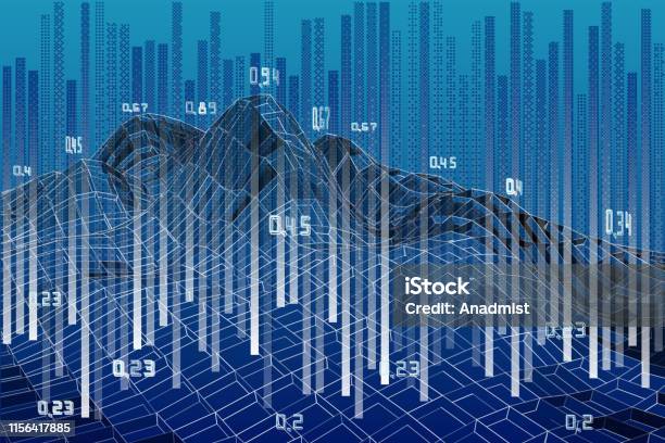 Latar Belakang Infografis Analisis Abstrak Big Data Ilustrasi Vektor