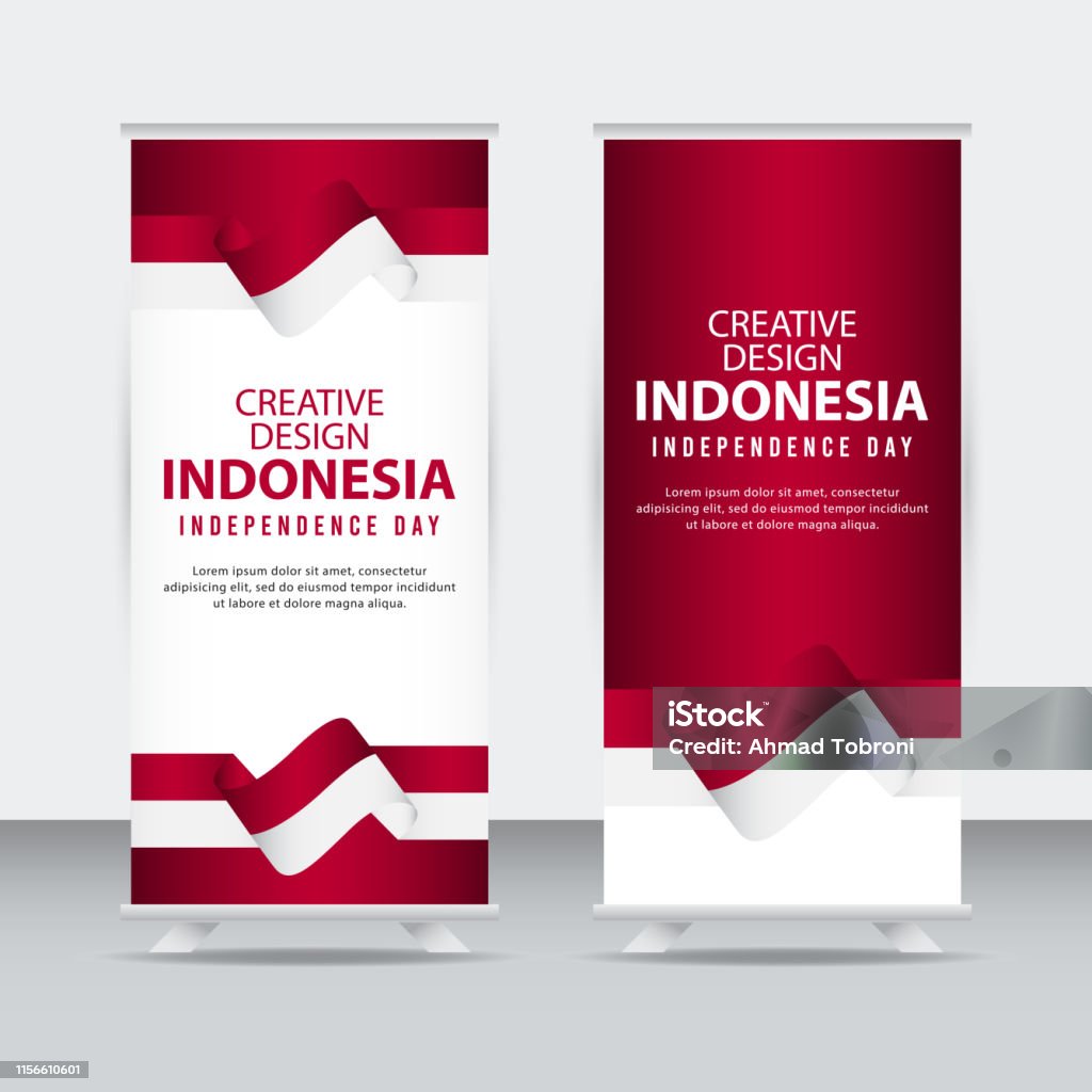 Indonesia Independent Day Poster Creative Design Illustration Vector