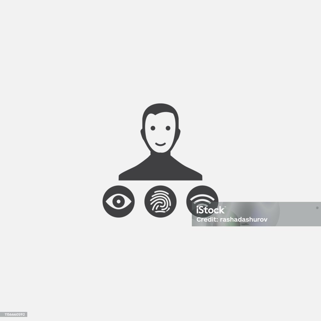 Biometrics Authentication Base Icon Simple Sign Illustration Biometrics