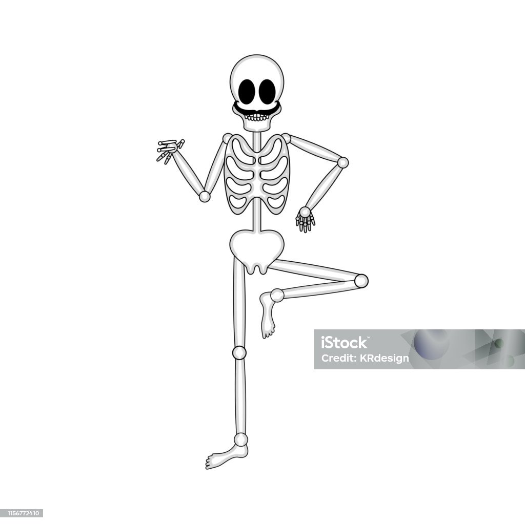 Isolated Happy Skeleton Cartoon Image Stock Illustration Download