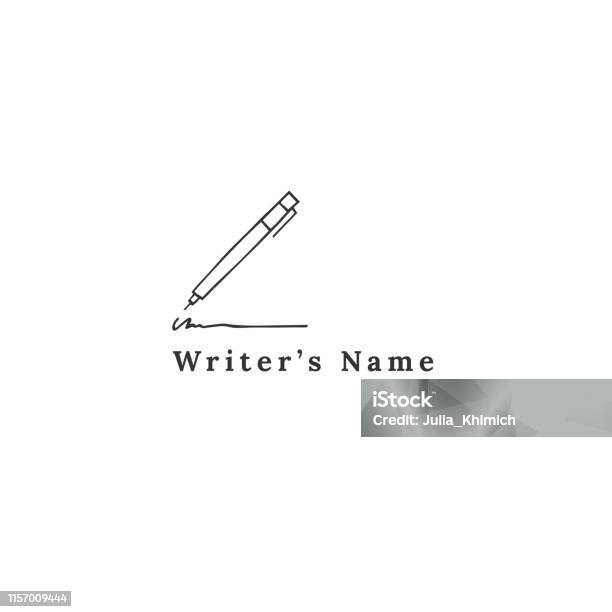 Menulis Copywrite Dan Menerbitkan Tema Menulis Pena Vektor Tangan