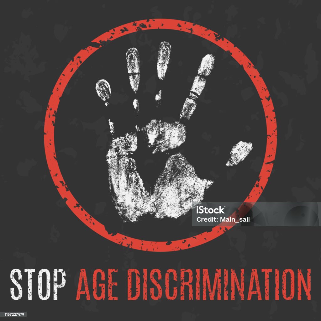 Conceptual Vector Illustration Social Problems Stop Age Discrimination ... Conceptual Vector Illustration Social Problems Stop Age Discrimination ...