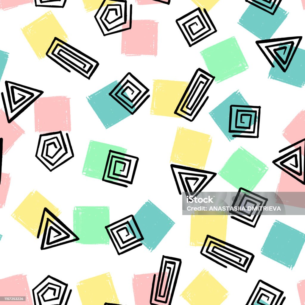Tangan Gambar Bentuk Geometris Spiral Pola Mulus Latar Belakang ... Tangan Gambar Bentuk Geometris Spiral Pola Mulus Latar Belakang ...