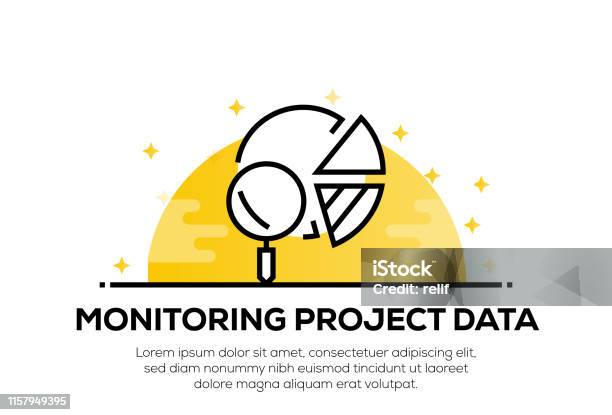 Monitoring Project Data Icon Concept Stock Illustration Download