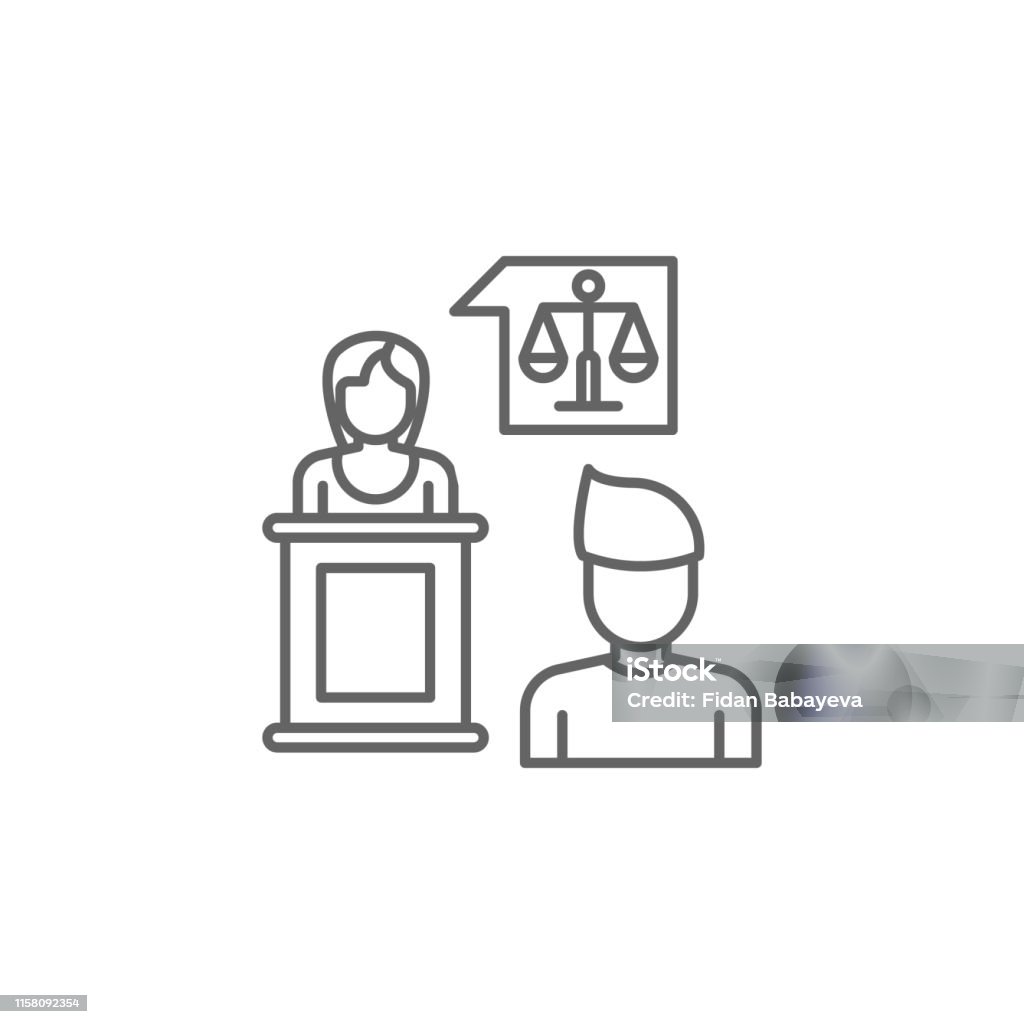 Vetores De Ícone Do Esboço Do Advogado Da Justiça Elementos Do Ícone Da
