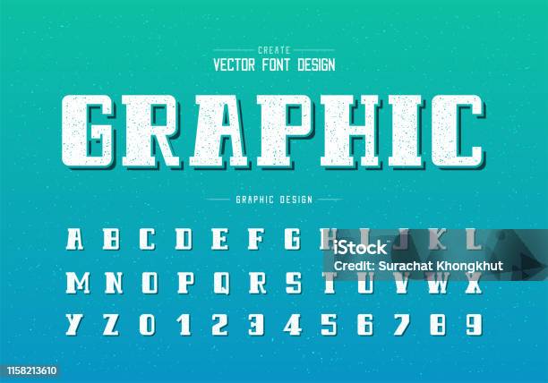 Tekstur Font Tebal Dan Vektor Alfabet Desain Skrip Dan Angka Teks
