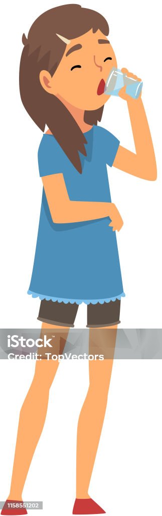 Gadis Minum Segelas Air Putih Anak Menikmati Minum Air Bersih Segar ... Gadis Minum Segelas Air Putih Anak Menikmati Minum Air Bersih Segar ...