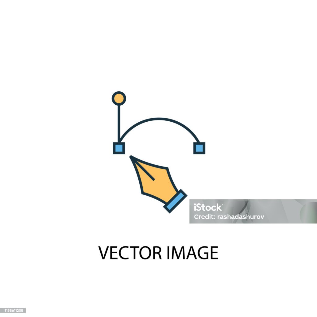 Vektorbildkonzept 2 Farbiges Liniensymbol Einfache Gelbe Und Blaue ... Vektorbildkonzept 2 Farbiges Liniensymbol Einfache Gelbe Und Blaue ...