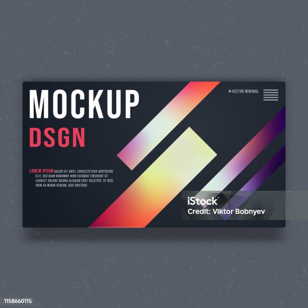 Templat Latar Belakang Mockup Mock Up Desain Vektor Minimal Ilustrasi
