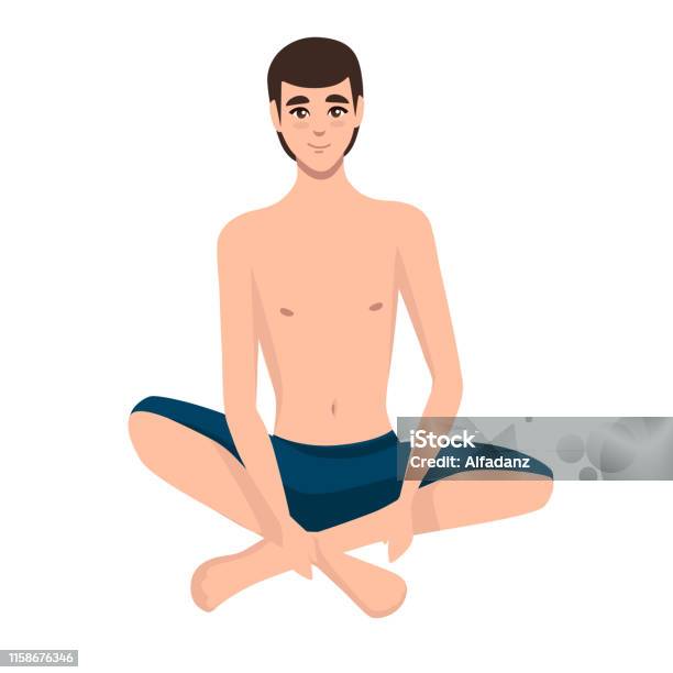 Pria Memakai Baju Renang Biru Duduk Celana Pendek Pantai Desain