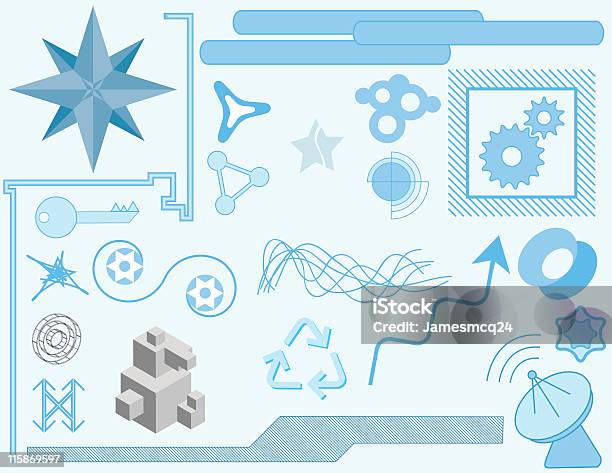 Vector Building Blocks 4向量圖形及更多一組物體圖片 一組物體 傾斜的 十字形 形狀 Istock